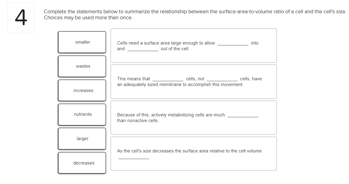 Solved 4 Complete the statements below to summarize the | Chegg.com