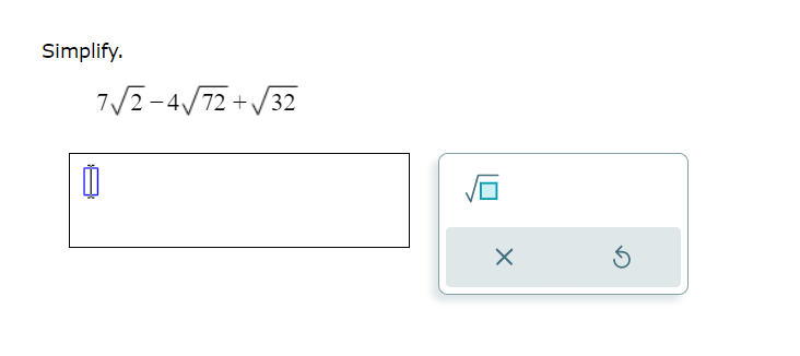 Solved Simplify. 72−472+32 | Chegg.com