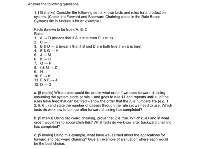 Solved Answer the following questions . [15 marks] Consider | Chegg.com