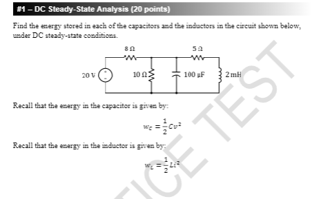 Solved find the energy stored in each of the capacitors and | Chegg.com