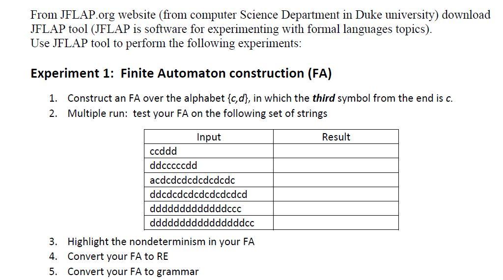 Solved From JFLAP.org website (from computer Science | Chegg.com