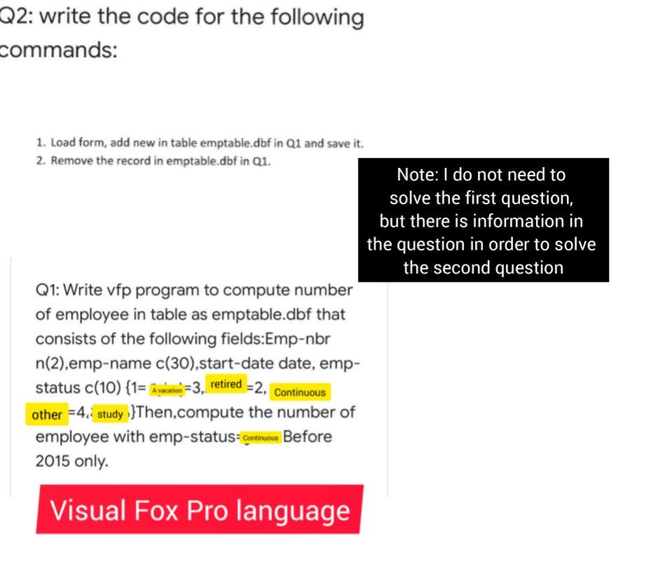 Solved Q2: write the code for the following commands: 1. | Chegg.com