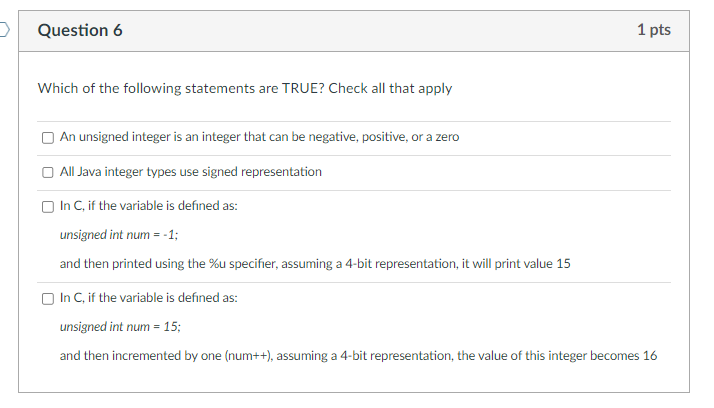Solved Which of the following statements are TRUE? Check all | Chegg.com