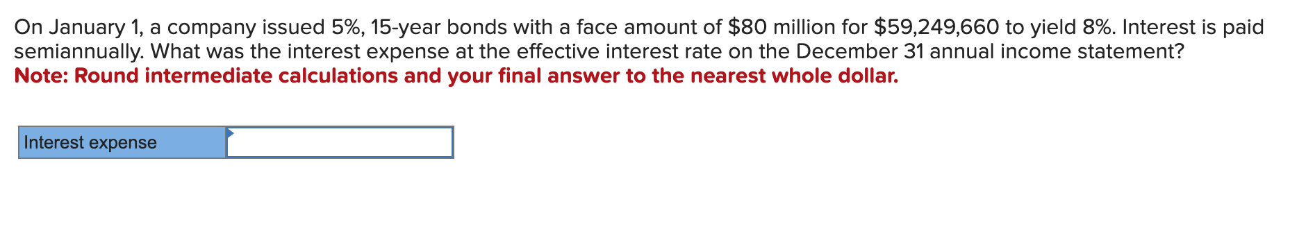Solved On January 1 , a company issued 5%, 15-year bonds | Chegg.com