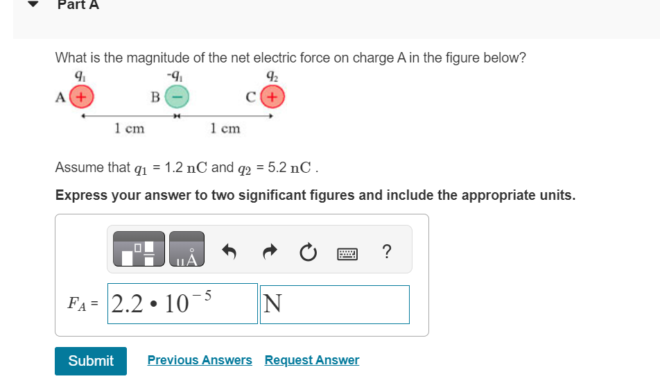 Solved What is the magnitude of the net electric force on | Chegg.com