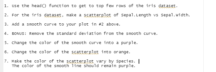 Solved 1. Use the head() function to get to top few rows of | Chegg.com