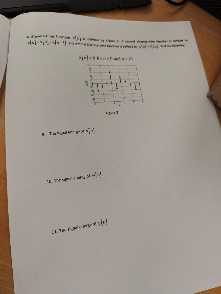 Solved A discrete-time function x[n] is defined by Figure 3. | Chegg.com