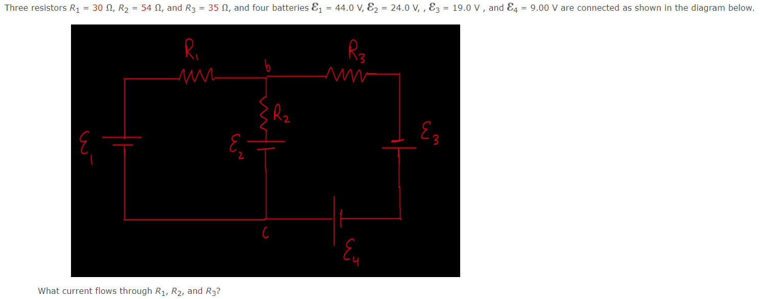 Solved Three resistors R1 = 30 Ω, R2 = 54 Ω, and R3 = 35 Ω, | Chegg.com