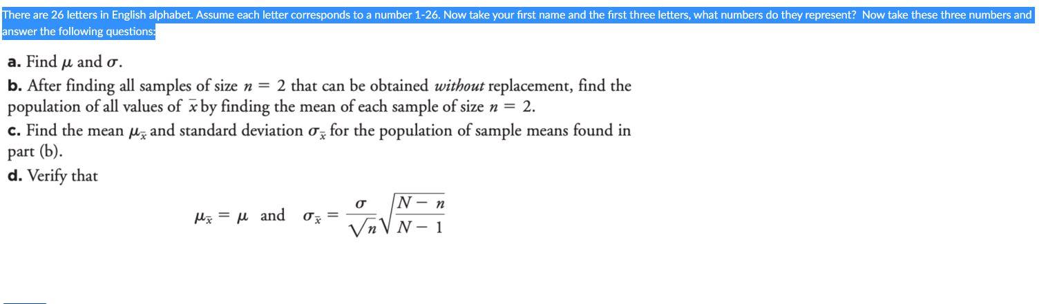 Solved There are 26 letters in English alphabet. Assume each | Chegg.com