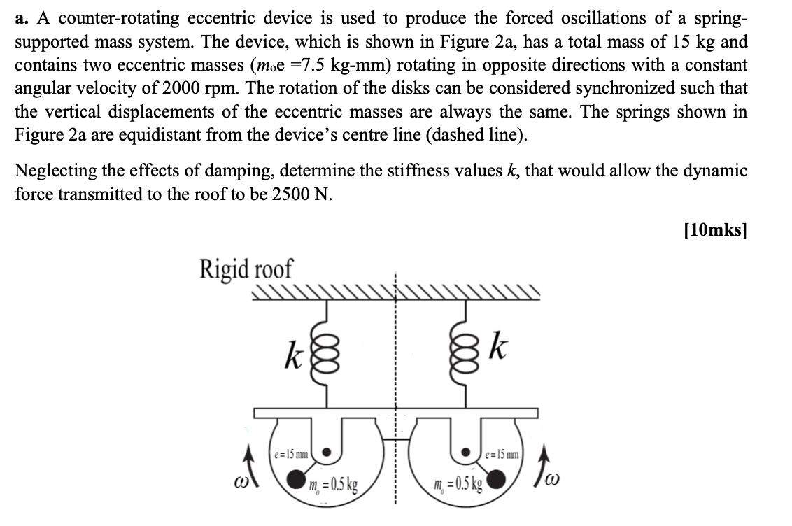 Solved a. A counter-rotating eccentric device is used to | Chegg.com