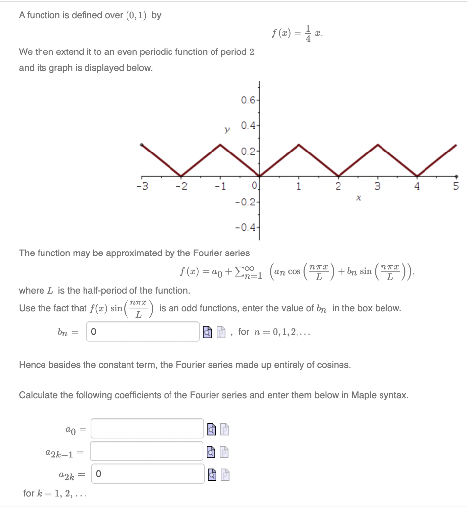 Solved A function is defined over (0,1) by f(x)=41x We then | Chegg.com
