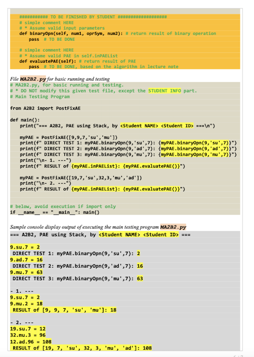 Solved A2B2 (10 marks) Develop a Stack-Based Application of | Chegg.com