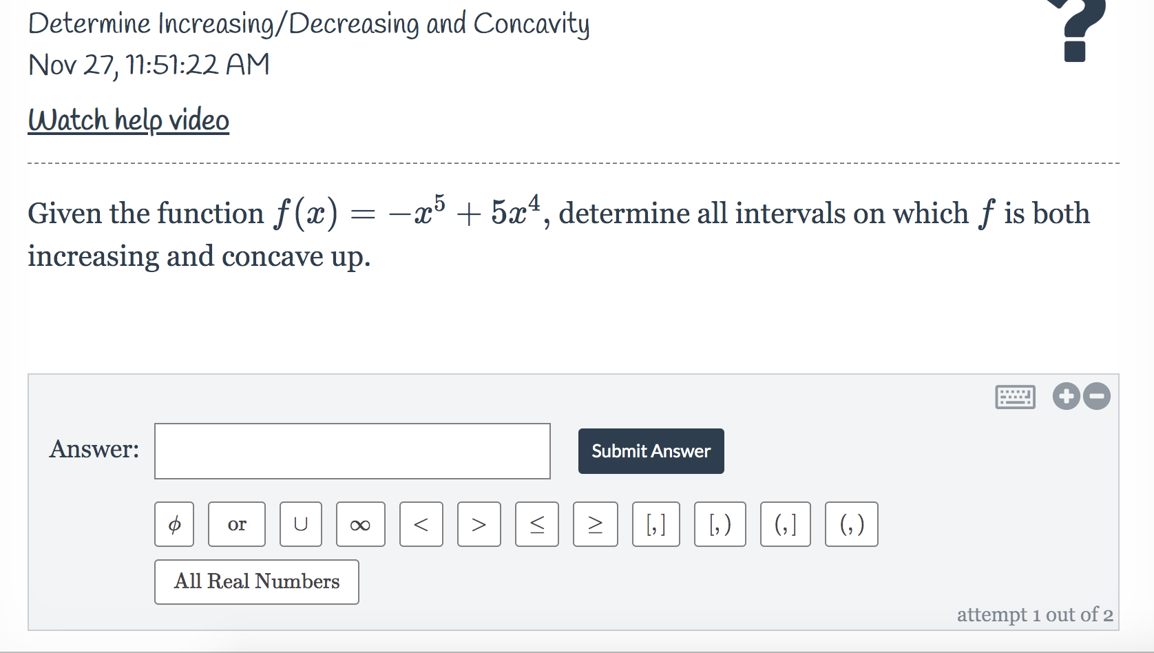 Solved Determine Increasing/Decreasing and Concavity Nov 27, | Chegg.com
