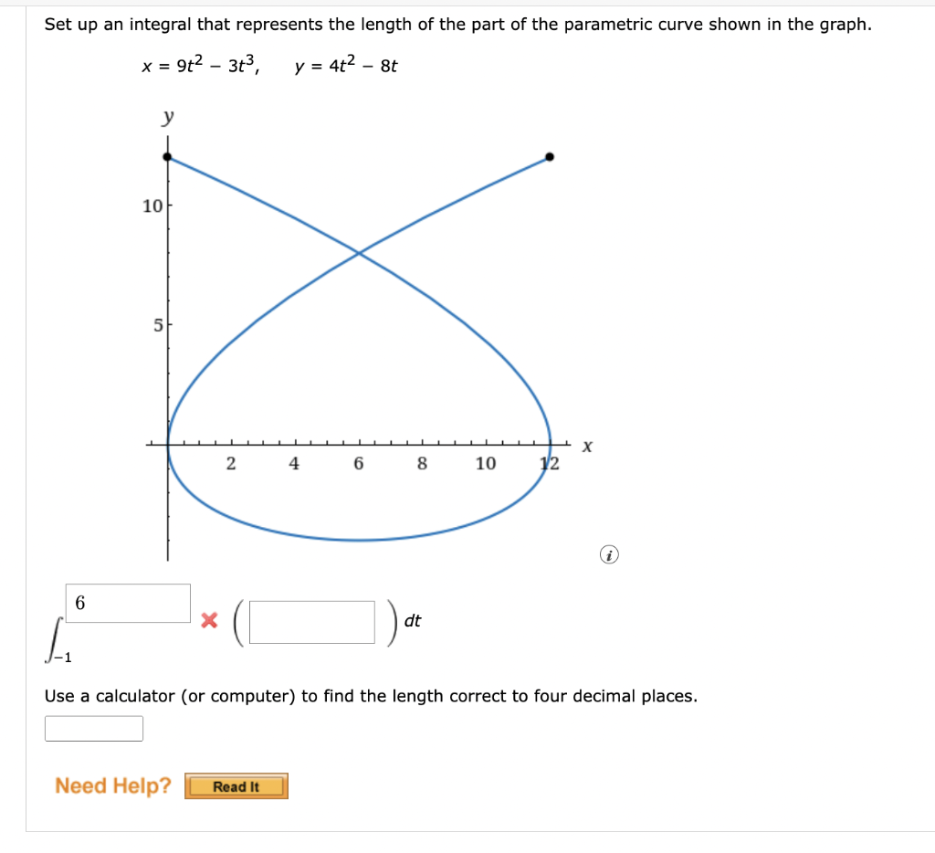 Solved Set up an integral that represents the length of the | Chegg.com