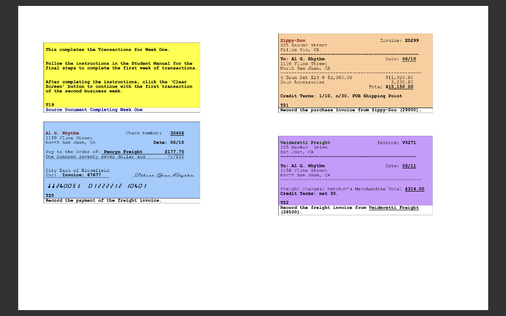 Solved This completes the Transactions for Week One. Follow | Chegg.com