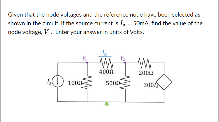 Solved Given that the node voltages and the reference node | Chegg.com