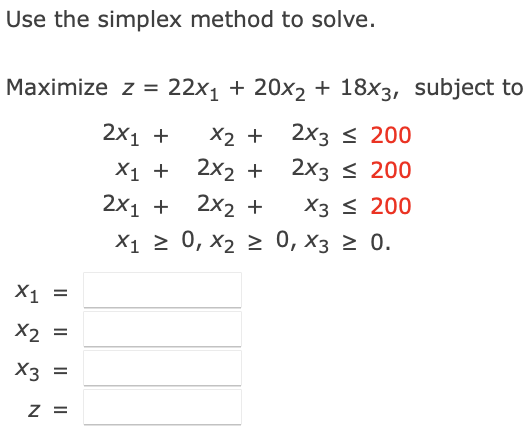 Solved Use The Simplex Method To Solve Maximize 