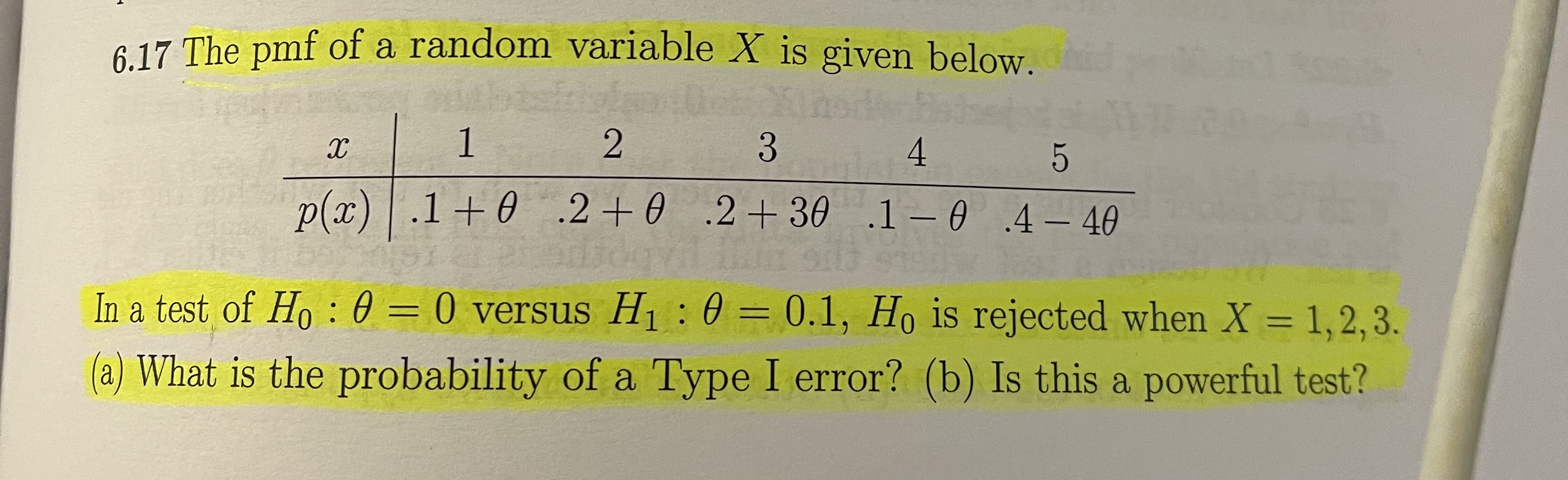 Solved 6.17 The pmf of a random variable X is given below. | Chegg.com
