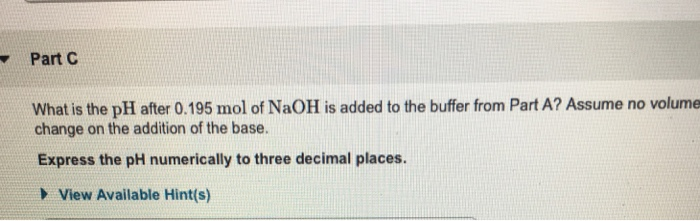 Solved What is the pH of a buffer prepared by adding 0.809 | Chegg.com