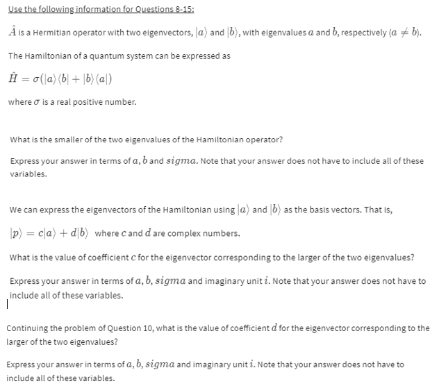 Solved Use the following information for Questions 8-15: Â | Chegg.com