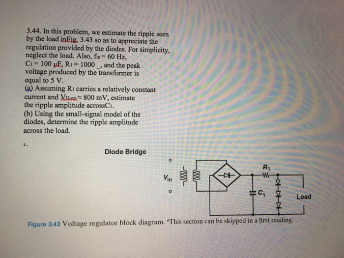 Solved In this problem, we estimate the ripple seen by the | Chegg.com