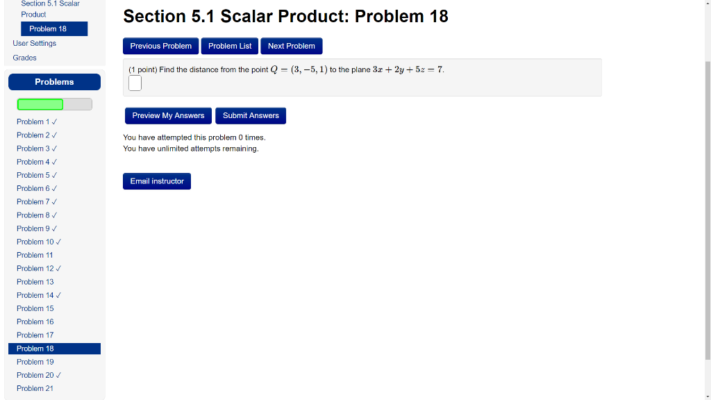 Solved Section 5.1 Scalar Product Problem 17 Section 5.1 | Chegg.com