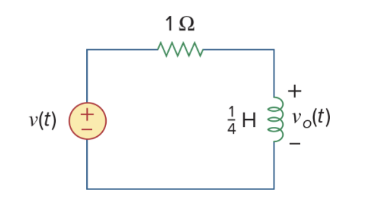 Solved when the voltage of the output v0(t) is equal to the | Chegg.com