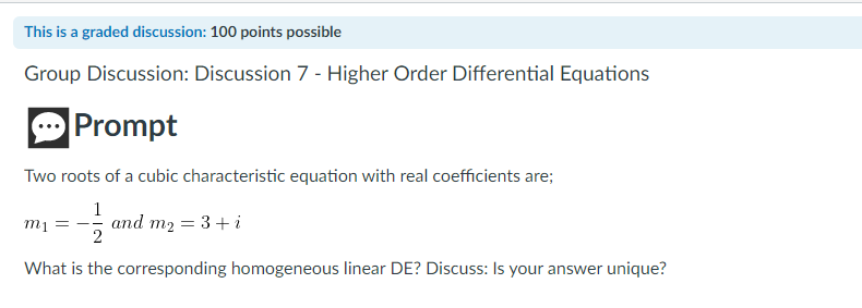 Solved Group Discussion: Discussion 7 - Higher Order | Chegg.com