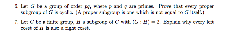 Solved 6. Let G be a group of order pq, where p and q are | Chegg.com