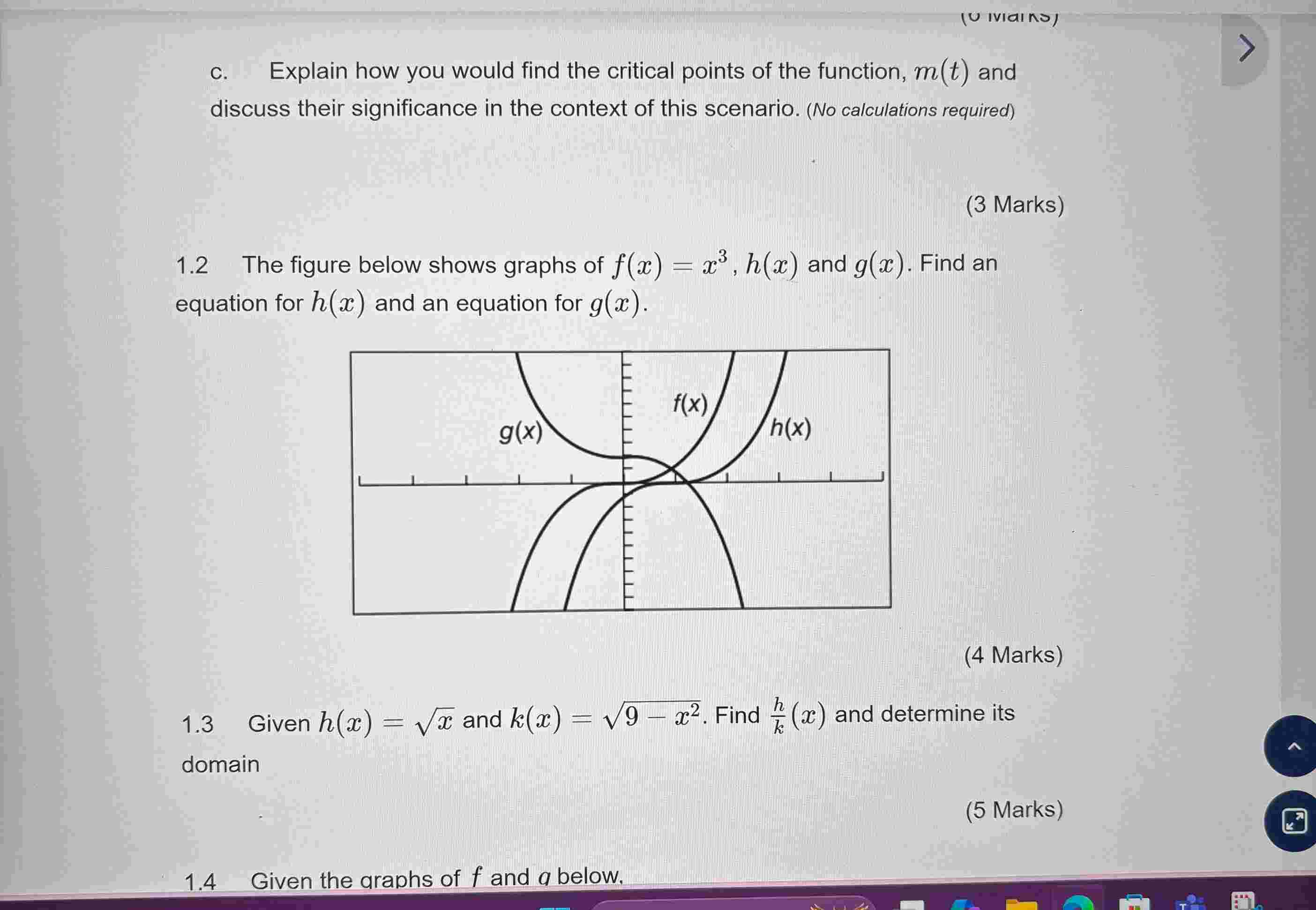 Solved c. ﻿Explain how you would find the critical points of | Chegg.com