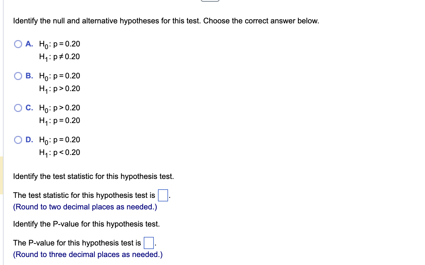 Solved Identify the null and alternative hypotheses for this | Chegg.com