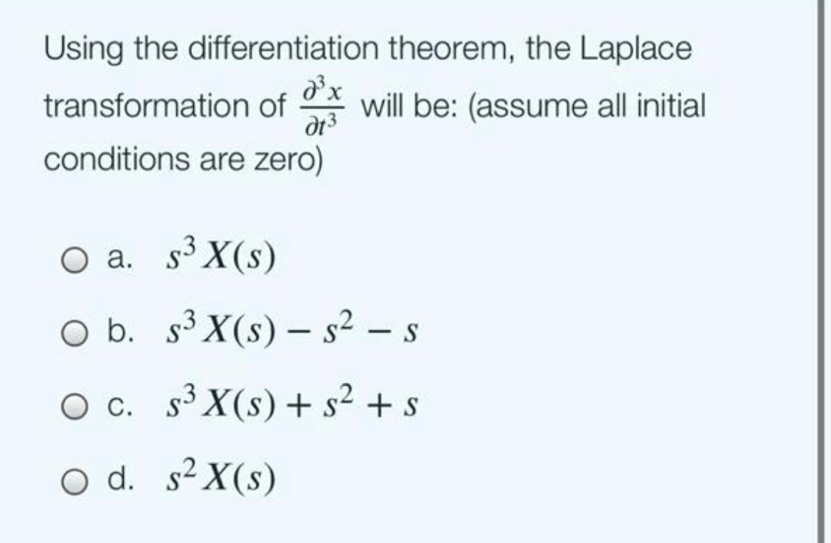 Solved Using the differentiation theorem, the Laplace 2x | Chegg.com