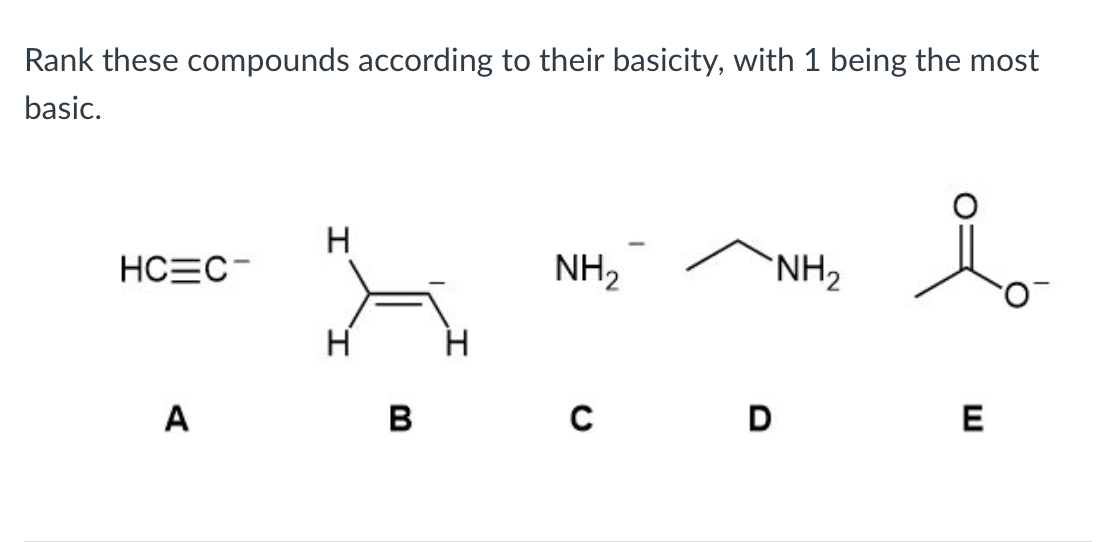 Solved Rank these compounds according to their basicity, | Chegg.com