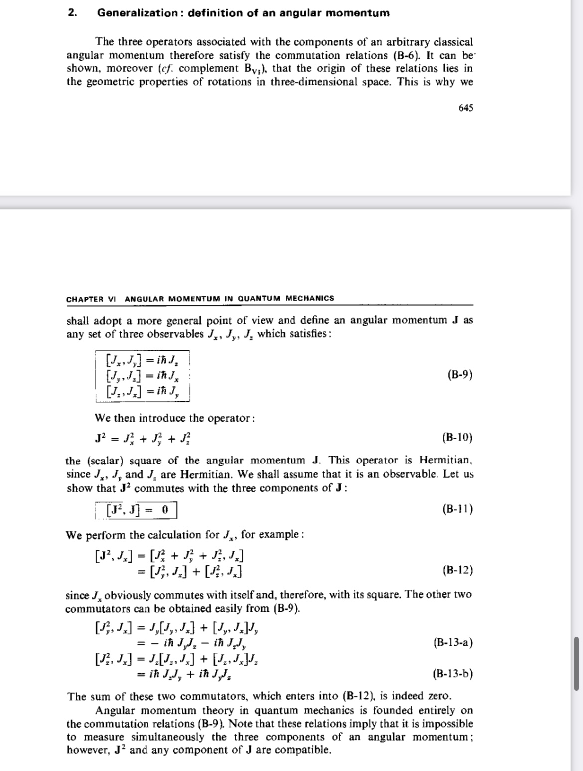 Solved 2. Generalization: definition of an angular momentum | Chegg.com
