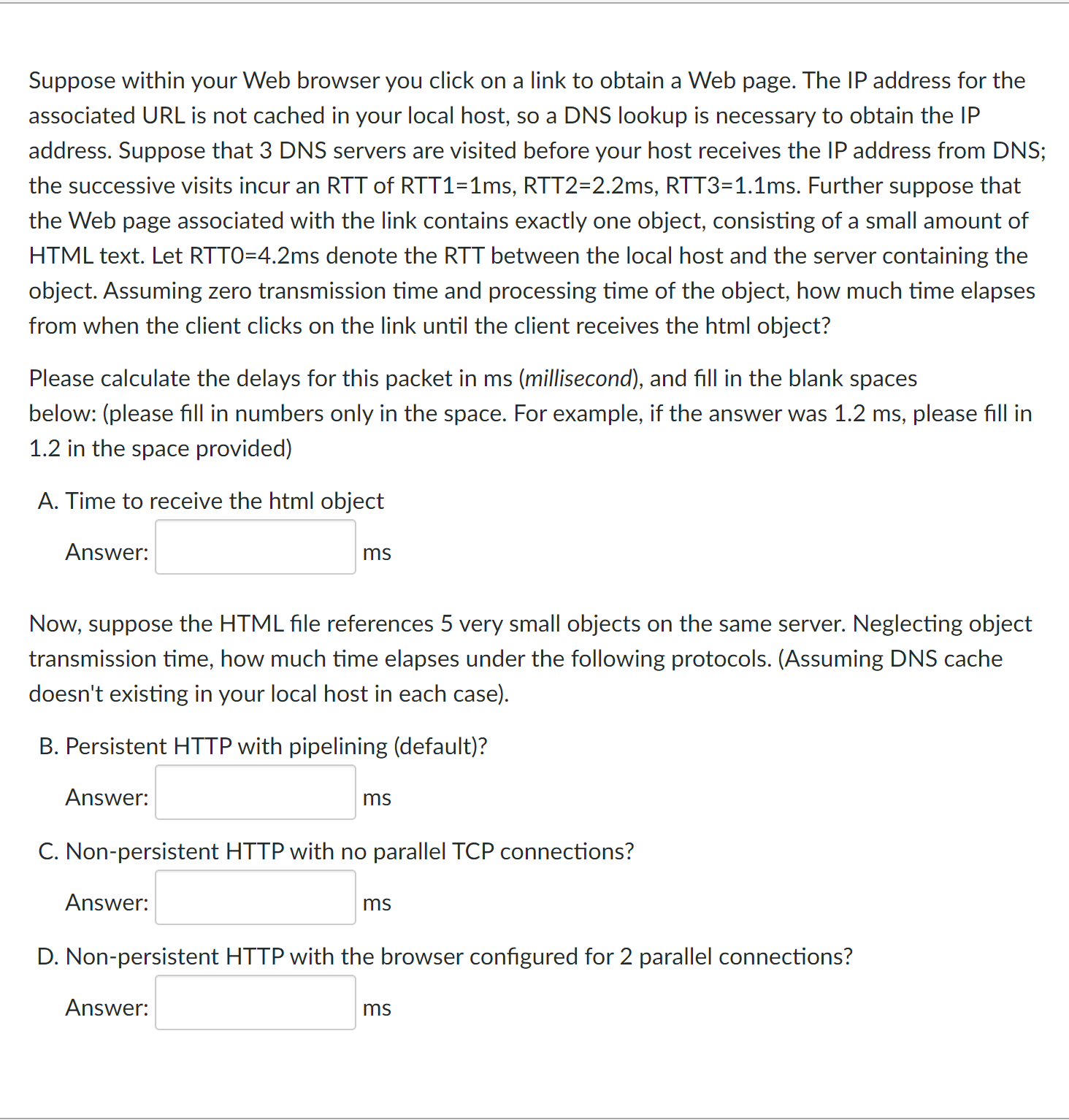 Solved Suppose within your Web browser you click on a link | Chegg.com