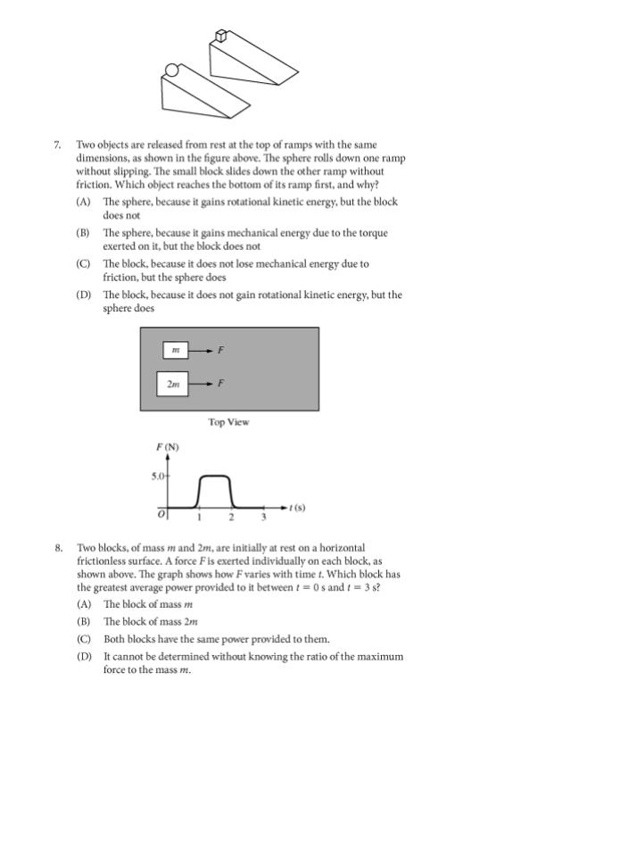 Solved 7. Two objects are released from rest at the top of | Chegg.com