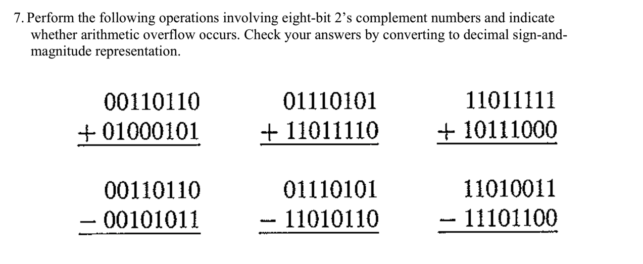 Solved 7. Perform the following operations involving | Chegg.com