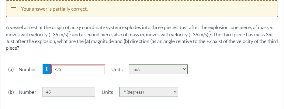 Solved A vessel at rest at the origin of an xy coordinate | Chegg.com