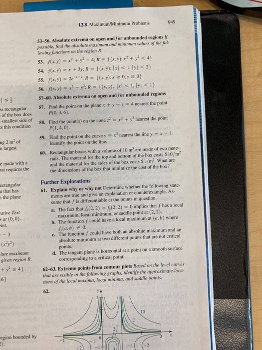 Solved 12.8 Maximum/Minimum Problems 949 53-56. Absolute | Chegg.com