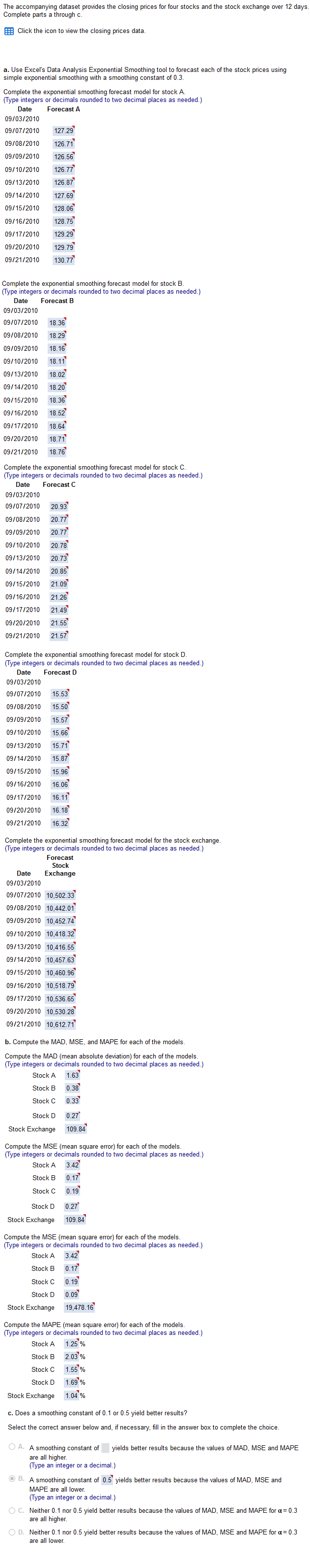 Solved Ignoring the old answers, use the new data table to | Chegg.com