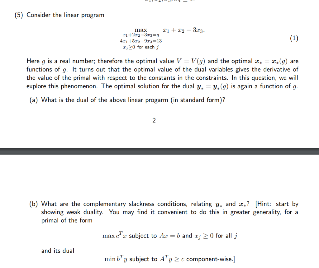 (5) Consider the linear program max 21 + 22 - 3.03. | Chegg.com