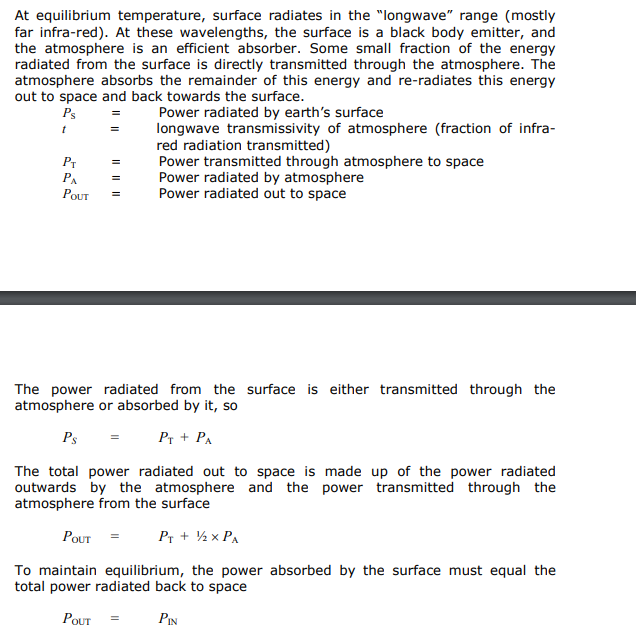 A simplified model of the radiative energy transfer | Chegg.com