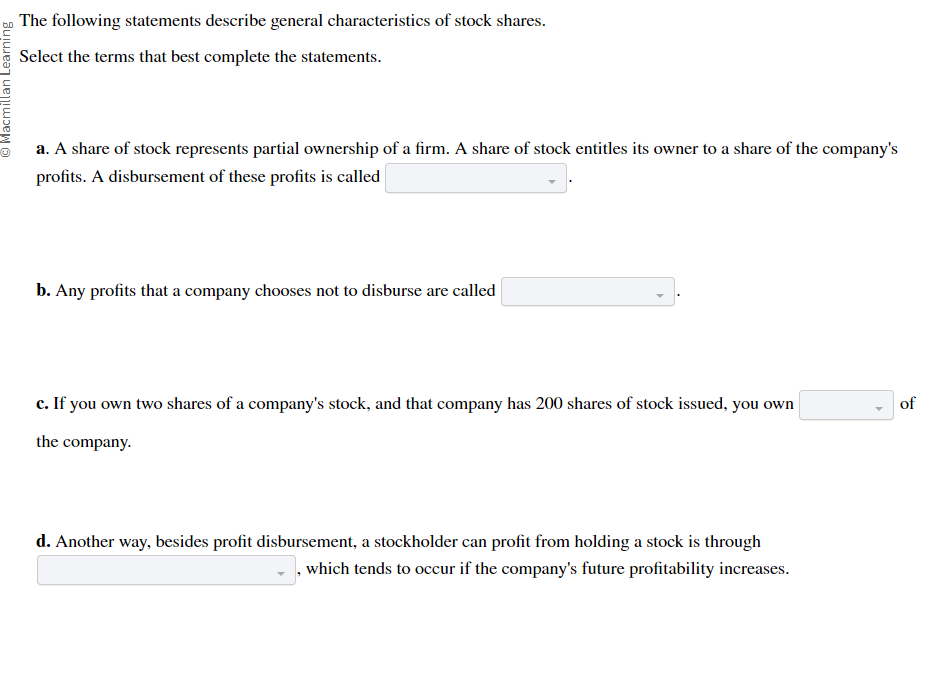 Solved The following statements describe general | Chegg.com