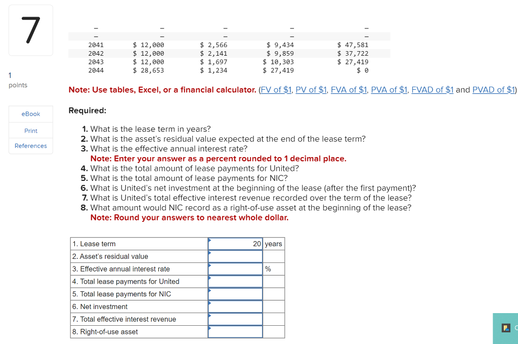 Solved Problem 15-6 (Algo) Lease amortization schedule | Chegg.com