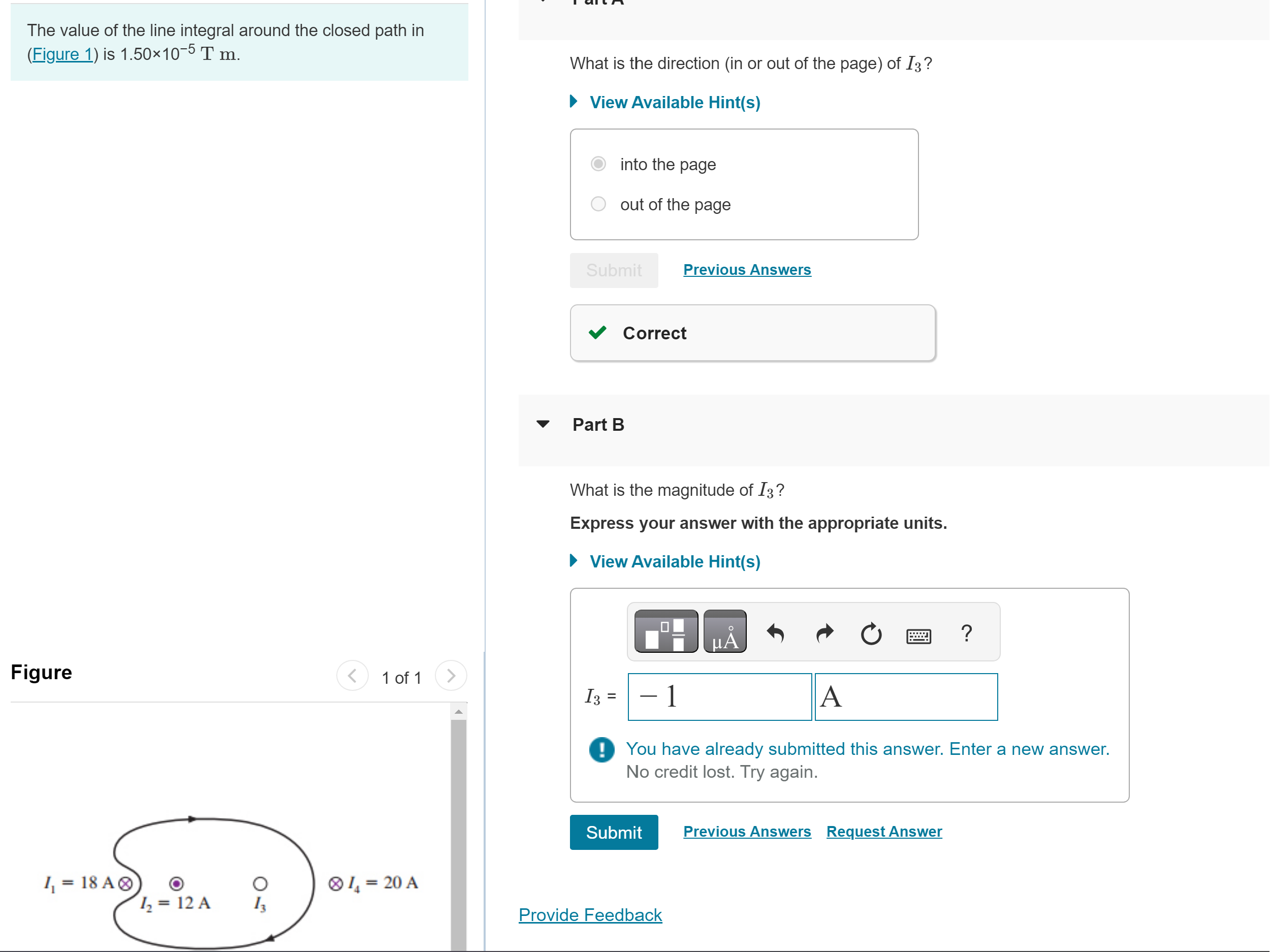 Solved The value of the line integral around the closed path | Chegg.com