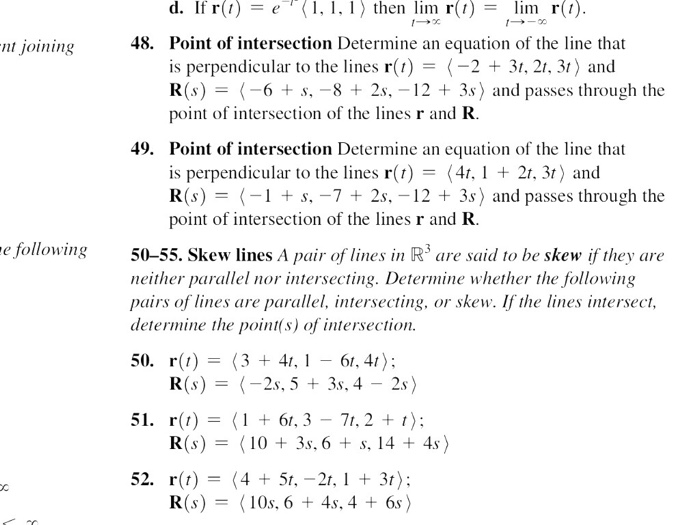 Solved Point of intersection Determine an equation of the | Chegg.com