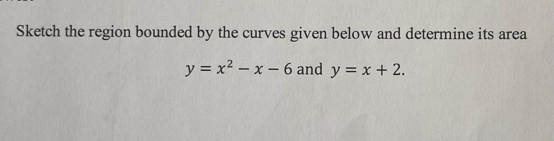 Solved Sketch the region bounded by the curves given below | Chegg.com