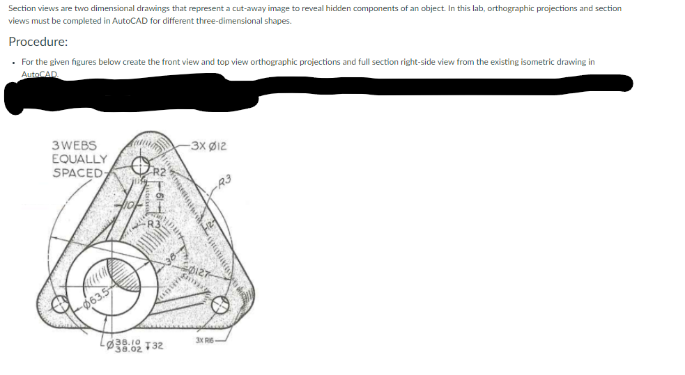 Solved Section views are two dimensional drawings that | Chegg.com