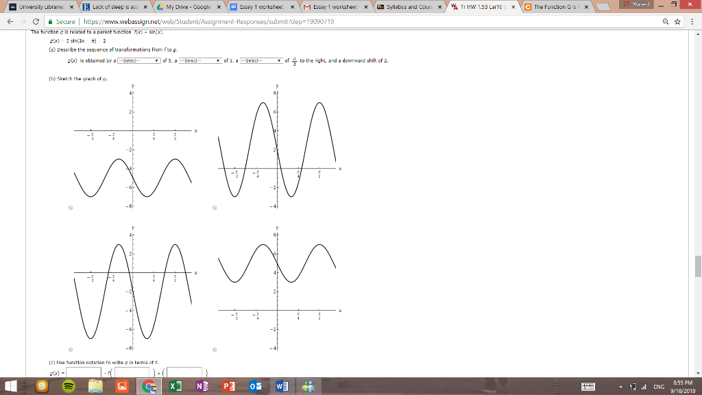 Solved: The Function G Is Related To A Parent Function F(x... | Chegg.com Solved: The Function G Is Related To A Parent Function F(x... | Chegg.com