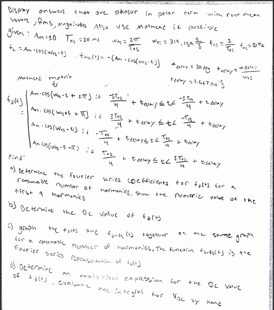 Solved Please read directions carefully use mathcad is | Chegg.com